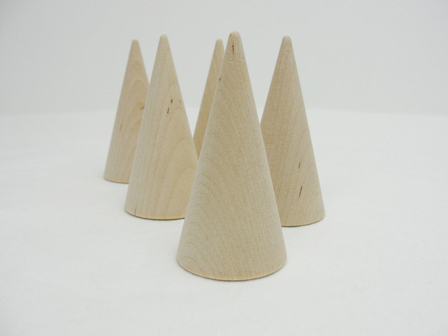 3" tall wooden cones, ring cones set of 5 – Craft Supply House